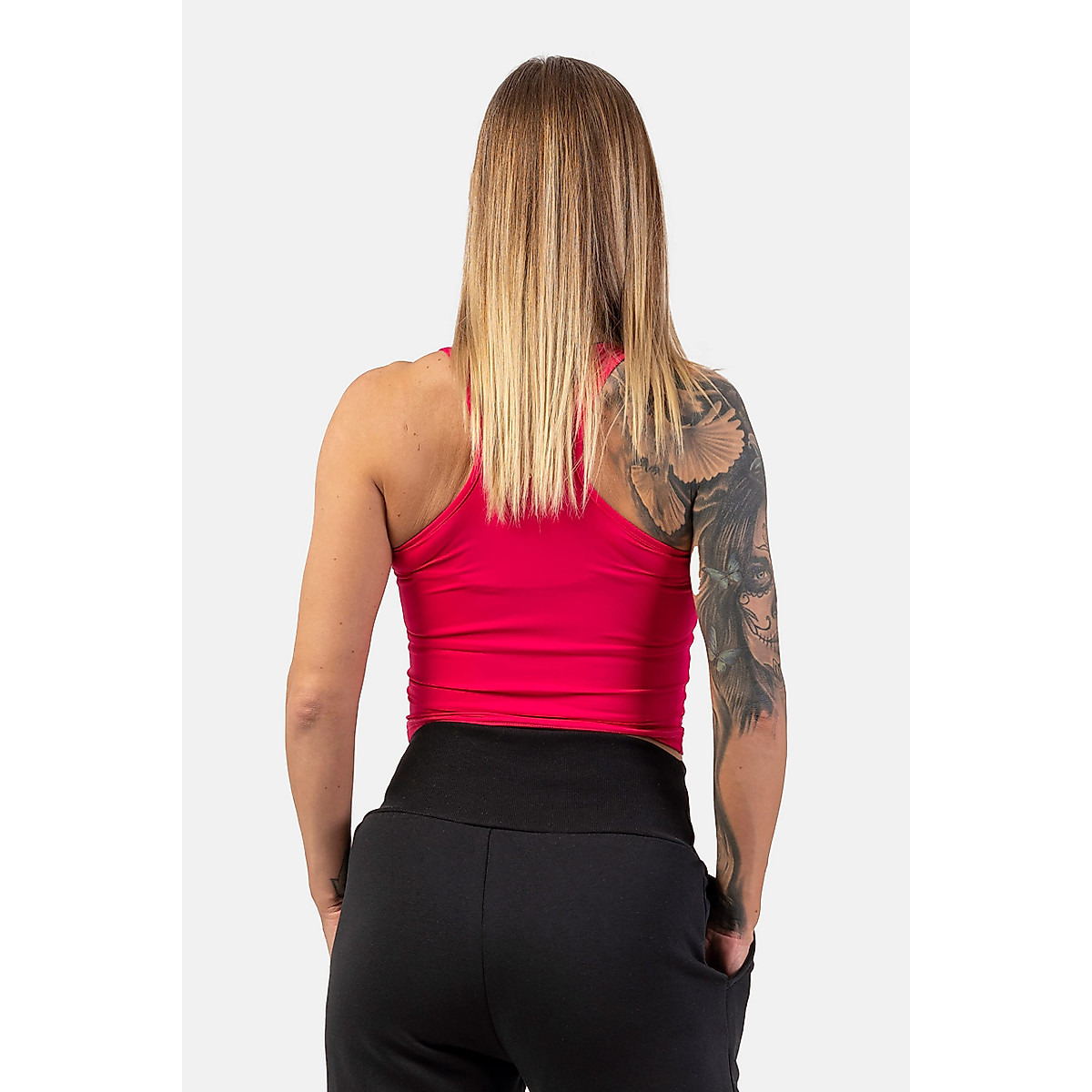 NEBBIA Sporty Slim-Fit Crop Tank Top 422 Pink