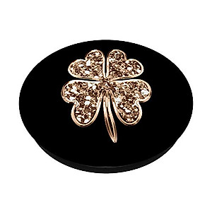 Elegant Four Leaf Clover, Good Luck Symbol, 4 Leaf Clover PopSockets PopGrip: Swappable Grip for Phones & Tablets