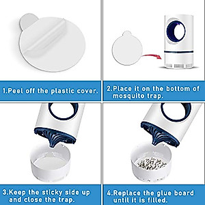 Mosquito Trap Sticky Refillable Glue Boards 12 Pack, 4.13" Fits Most Models Indoor Mosquito Killer Lamp