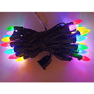 FY LTD Strawberry 18 ft 2pcs*LED50 Colored Christmas Light String C3 Light Decoration Christmas Tree Decoration Courtyard Garden Decoration Indoor and Outdoor Decoration(Multi-Colored, 2)