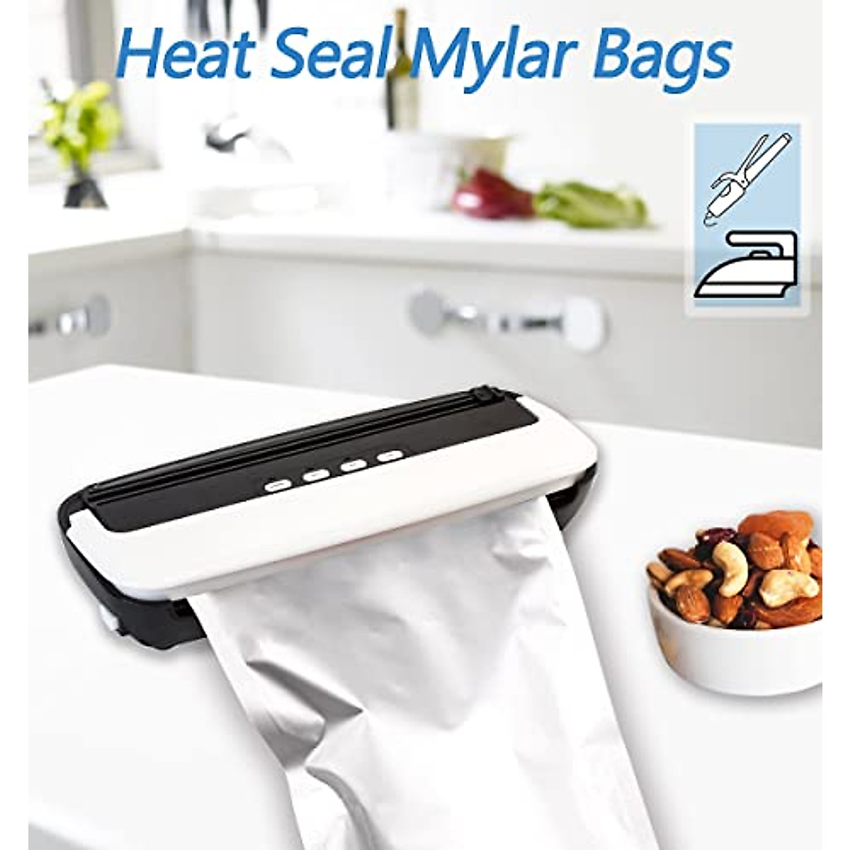 20 Pieces 5 Gallon Mylar Bags 18 x 24 Inch, 5 Mil Mylar Bags for Food Storage, Heavy Extra Large Mylar Bags for Rice, Flour, Beans, Heat Sealable Mylar Bags 5 Gallon