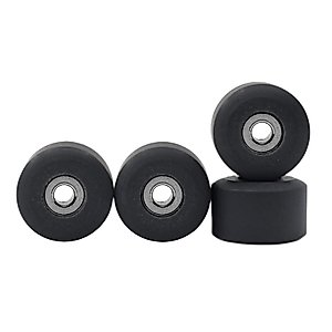 Teak Tuning Apex 71D Urethane Fingerboard Wheels, New Street Shape, 7.7mm Diameter, Ultra Spin Bearings - Made in The USA - Forged Grey Colorway