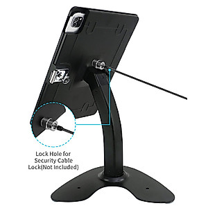 CarrieCathy Desktop Wall Mount Anti-Theft Security Kiosk POS Stand Holder Enclosure for 2022 2021 2020 2018 iPad Pro 12.9", Flip & 360° Swivel Design
