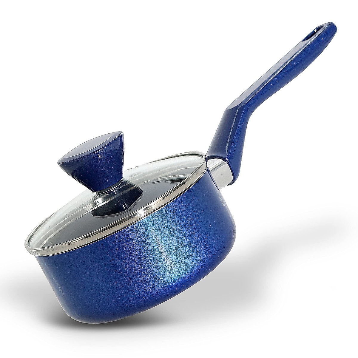 NutriChef Saucepan Pot with Lid - Non-Stick High-Qualified Kitchen Cookware with See-Through Tempered Glass Lids, 1 QT. (Works with Model: NCCWA13BU)