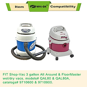 5 Pack Shop Vac 3 Gallon Bags - 90669 All Around Collection Type C Vacuum Bags, part # 9066900 9066933