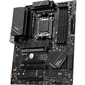 MSI PRO B650-P WiFi ProSeries Motherboard (AMD AM5, ATX, DDR5, PCIe 4.0, M.2, SATA 6Gb/s, USB 3.2 Gen 2, HDMI/DP, Wi-Fi 6E, AMD Ryzen 7000 Series Desktop Processors)