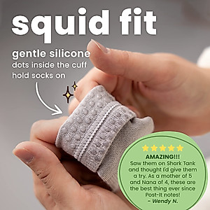 squid socks Viscose from Bamboo Socks | 0-6M, 6-12M, 12-24M, & 2T-3T | Socks that Stay On | As Seen on Shark Tank | Carey