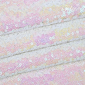TRLYC 60 x 102-Inch Rectangular Sequin Tablecloth Iridescent for Wedding Party Christmas Day-Iridescent