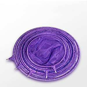 Universal Detachable Fishing Tackle, Fishing Folding Net Accessories, Aluminum Alloy Fishing Net, High Strength Nano-mesh Fishing Tool(45cm,Purple)