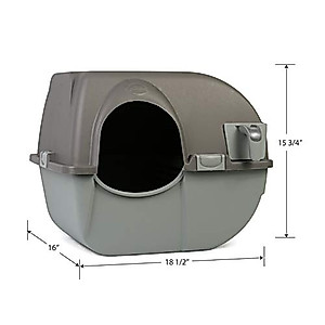 Omega Paw NRA15 Self Cleaning Litter Box Regular Size,Grey