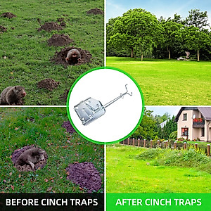 Jahy2Tech Mole Trap Gopher Trap Ground Galvanized and Oil Hardened Steel Animal Trap Reusable Gopher Trap Vole Traps for Outdoor Lawn Garden Yard Farm, Silver