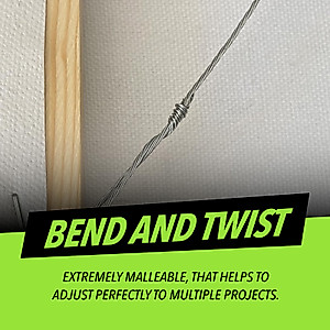 HANGDONE Picture Hanging Wire #5 50lbs 100-Feet, Flexible Steel Wire 16 Gauge for Hang Up Frame/Painting and Mirror