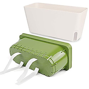 OurWarm Windowsill Herb Planter Box Indoor Set of 3, 10.5 Inch Self Watering Planter Pots with Visual Water Level Window, Modern Plastic Plant Pots for Herbs, Vegetables, Succulents Plants