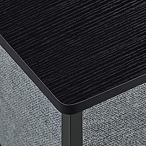 Topeakmart Storage Tower with 7 Drawers, Storage Organizer Tower Unit for Living Room, Hallway, Entryway, Guest Room, Office - Steel Frame, Easy Pull Fabric Bins Dark Gray