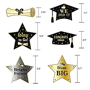 Konsait Graduation Hanging Decorations Swirls(28Pack), Graduation Party Supplies | Graduation Wishes| Mortarboards| Diplomas Hanging Ceiling Graduation Accessories for School Prom Grad Party