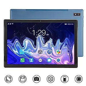 10.1 Inch Tablet, 1960x1080 Resolution 8GB RAM 256GB ROM Front 8MP Rear 16MP Camera Support WiFi BT GPS, PC Tablet for Android 12.0 (US Plug)