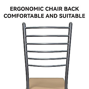 DURISO 5-Piece Dining Table Set Wood and Metal for 4, Dining Room Table Set for 4, Suitable for Kitchen, Dining Room, Space-Saving Kitchen Table Set