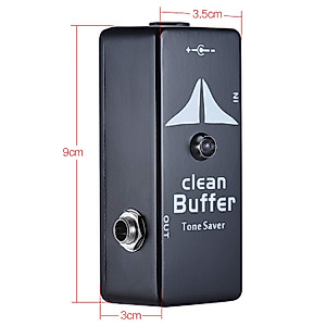 MOSKYAudio Mini Clean Buffer Effect Pedal Little Black Buffer for Guitar Players