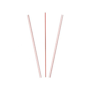 Royal 5" White with Red Stripe Sip Straw, Package of 1000