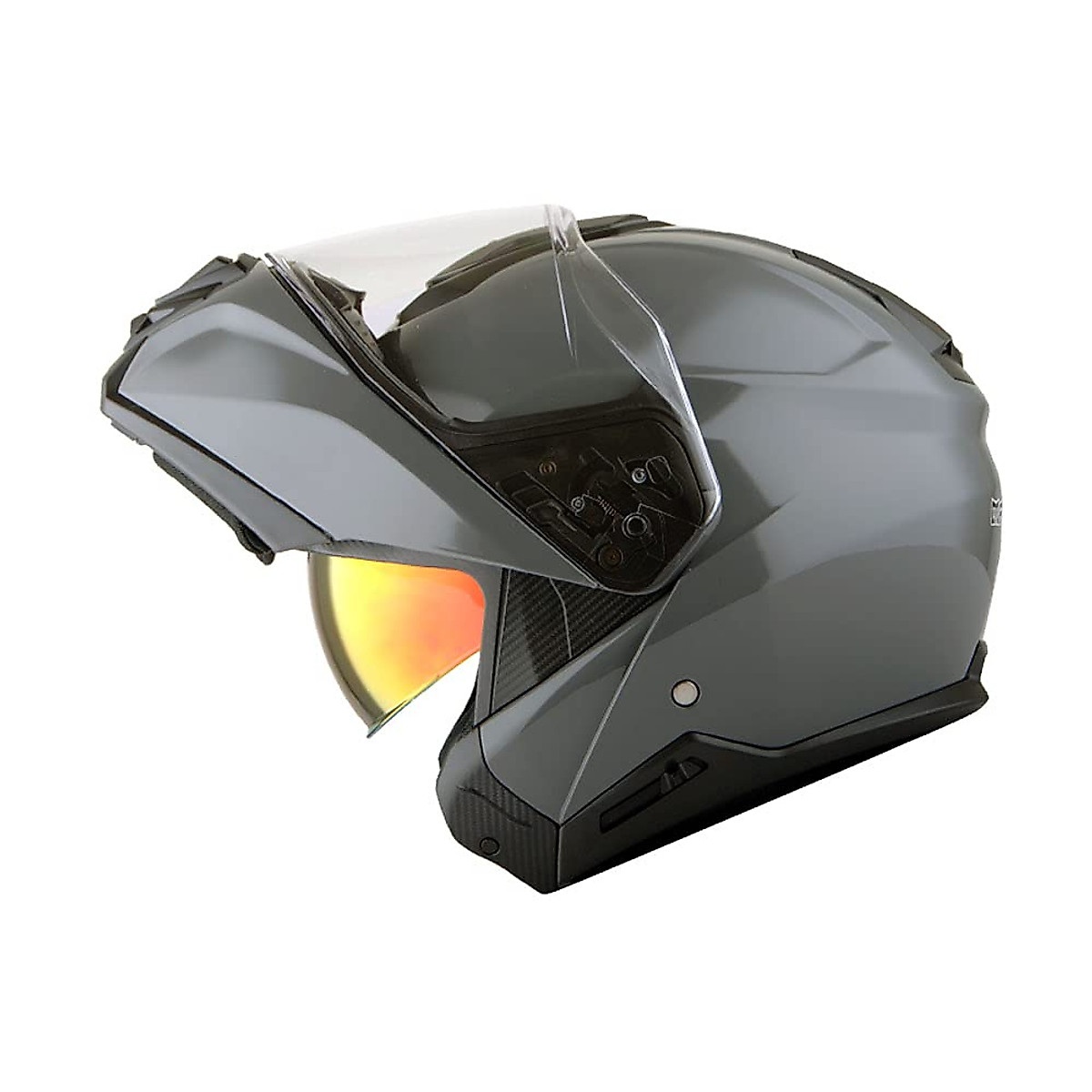 Martian Motorcycle Modular Full Face Helmet Flip up Dual Visor Sun Shield: HG362 Cement Grey