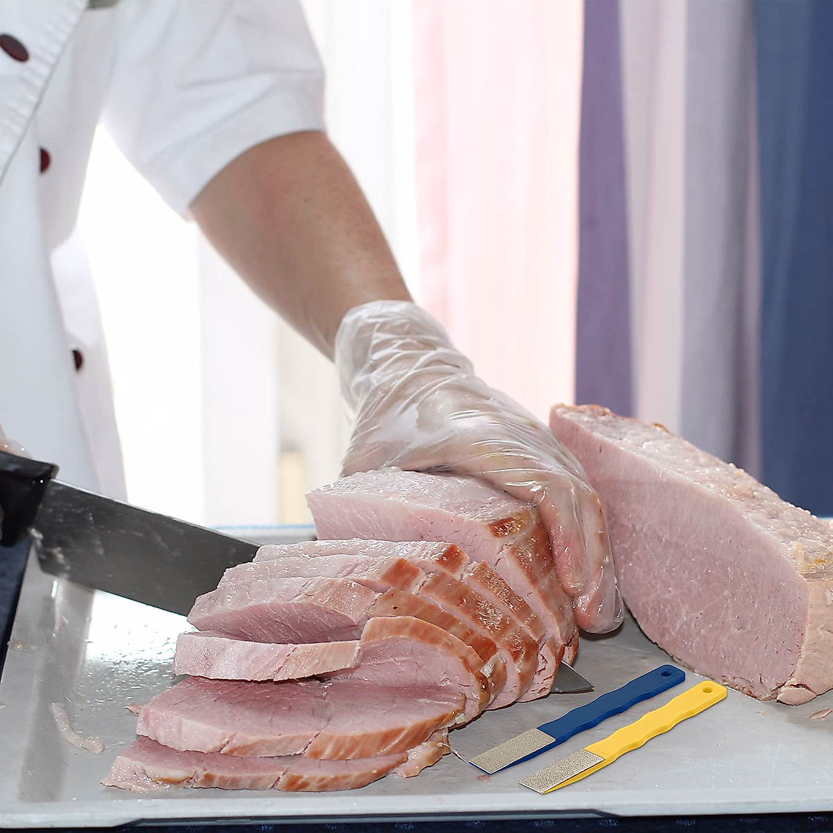 6 Pcs Diamond Sharpening Hones Sets Color Coded Diamond Sharpening Hone Sharpening Stones Diamond Sharpener Set Diamond Paddles Sharpening Tools Flat Hand File Knife Sharpener for Hunting, Outdoor