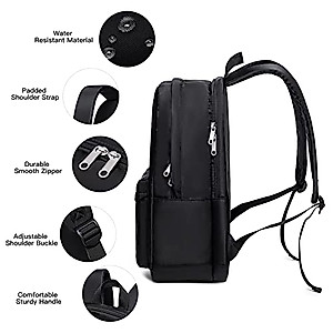 School Backpack for Women & Men - Casual School Backpack Water Resistant Bookbag with Laptop & Bottle Side Pockets for Boys Girls School Bag for Elementary Middle High School College Students