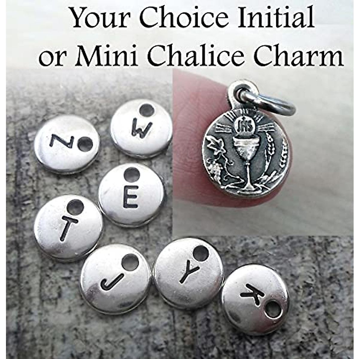 St. Elizabeth Ann Seton Necklace, Keychain or Clip, Patron Saint Confirmation Gift, Birthstone Crystal and Initial Charm