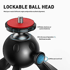 Mini Projector Tripod - YOTON Tripod for Mini Portable Projector, Projector Stand with 360° Metal Rotatable Ball Head for Camera, Mini Projector, Webcam