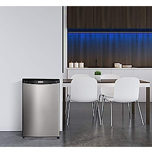 Danby DAR044A4BSLDD-6 4.4 Cu.Ft. Mini Fridge, Compact All Refrigerator for Bedroom, Living Room, Bar, Dorm, Kitchen-in Stainless Steel Look, Stainless