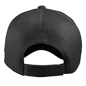 TZ Promise 12 Pack Wholesale Unisex Plain Solid Color Adjustable Baseball Caps Hats (Black)