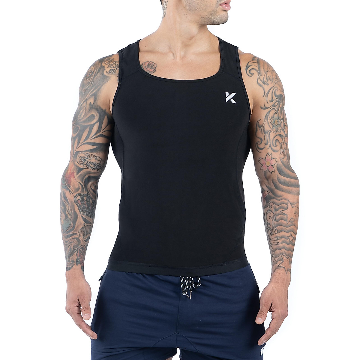 Kewlioo Men's Heat Trapping Pullover Sweat Enhancing Vest - Sauna Suit Shirt Compression Vest Shapewear Top for Gym Exercise