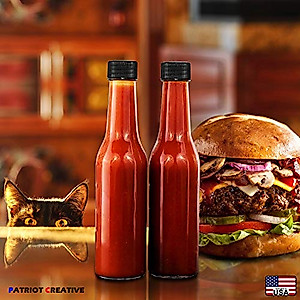 Woozy Bottles Empty 12.7 Oz Complete Sets of Premium Commercial Grade Clear Glass Dasher Woozy Bottle Shrink Capsule with Gold Tear Tab Leak Proof Screw Cap (Black 12 Sets) - 12 oz