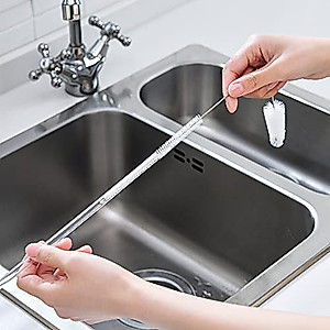 SUBEKYU Bottle Brush, Baby Bottle Brush with Nipple and Straw Cleaner Set for Cleaning Water Bottle