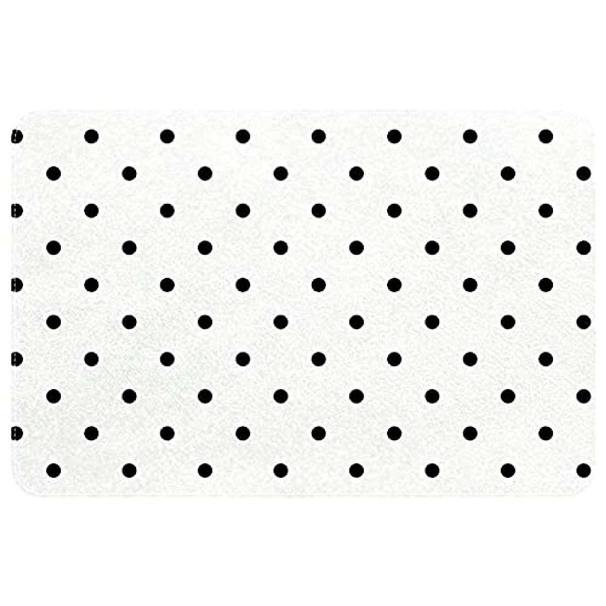 White and Black Polka Dot, Indoor Door Mat Durable Front Door Mats Entryway Rug Non-Slip Absorbent Area Rugs Resist Dirt Rugs for Room Decor, 24"x16"
