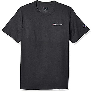 Champion mens Classic T-shirt, Left Chest Script T Shirt, Granite Heather-y08160, X-Large US