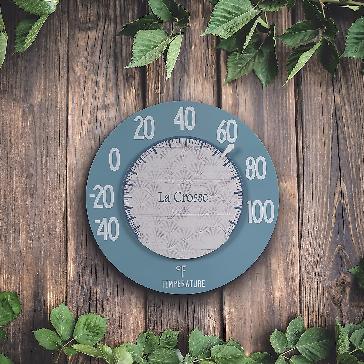 La Crosse 104-120B 8-Inch Geometric Floating Dial Thermometer