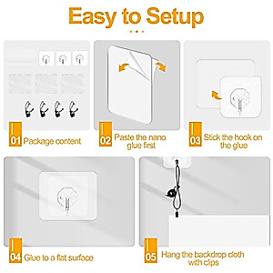 EMART 8.5X10FT White Backdrop Background for Photography, Pure Polyester Backdrop, White Screen Sheet for Photoshoot Background, Photo Booth Studio, YouTube Video, Party Curtain - Wall Mounted