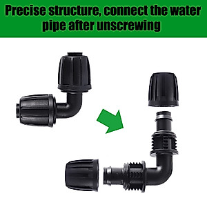 1/2 inch Irrigation Fittings Elbow Connectors For (1/2" ID x0.6-0.63" OD) 16mm Drip Tubing Barbed Connectors-10 Pcs/pack
