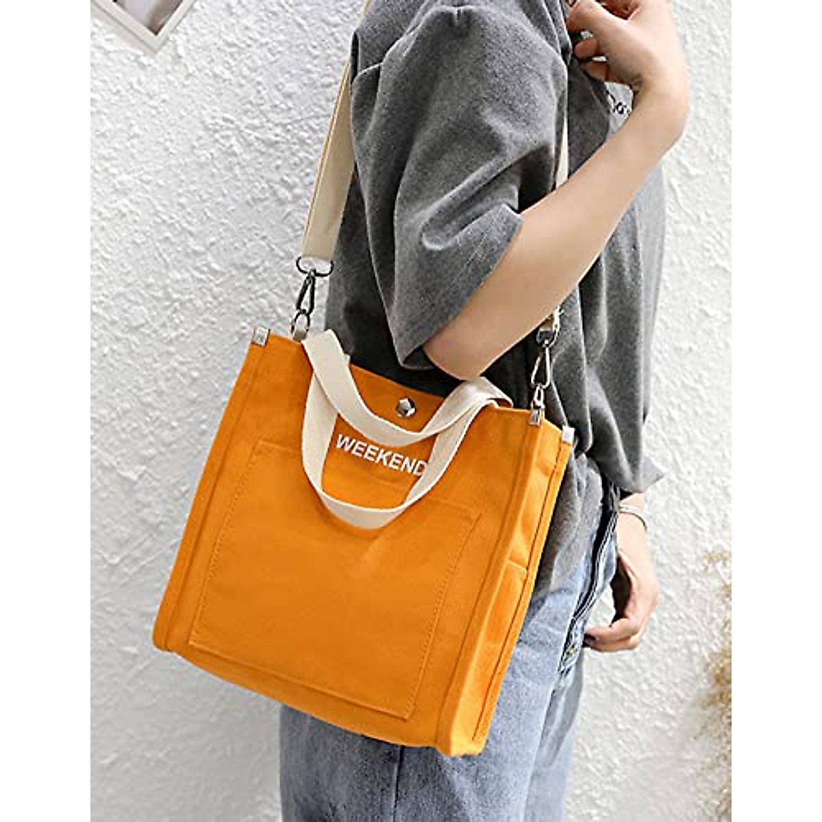 Womens Canvas Tote Bag Hobo Handbag Casual Shoulder Crossbady Purse Satchel Shopping Bag