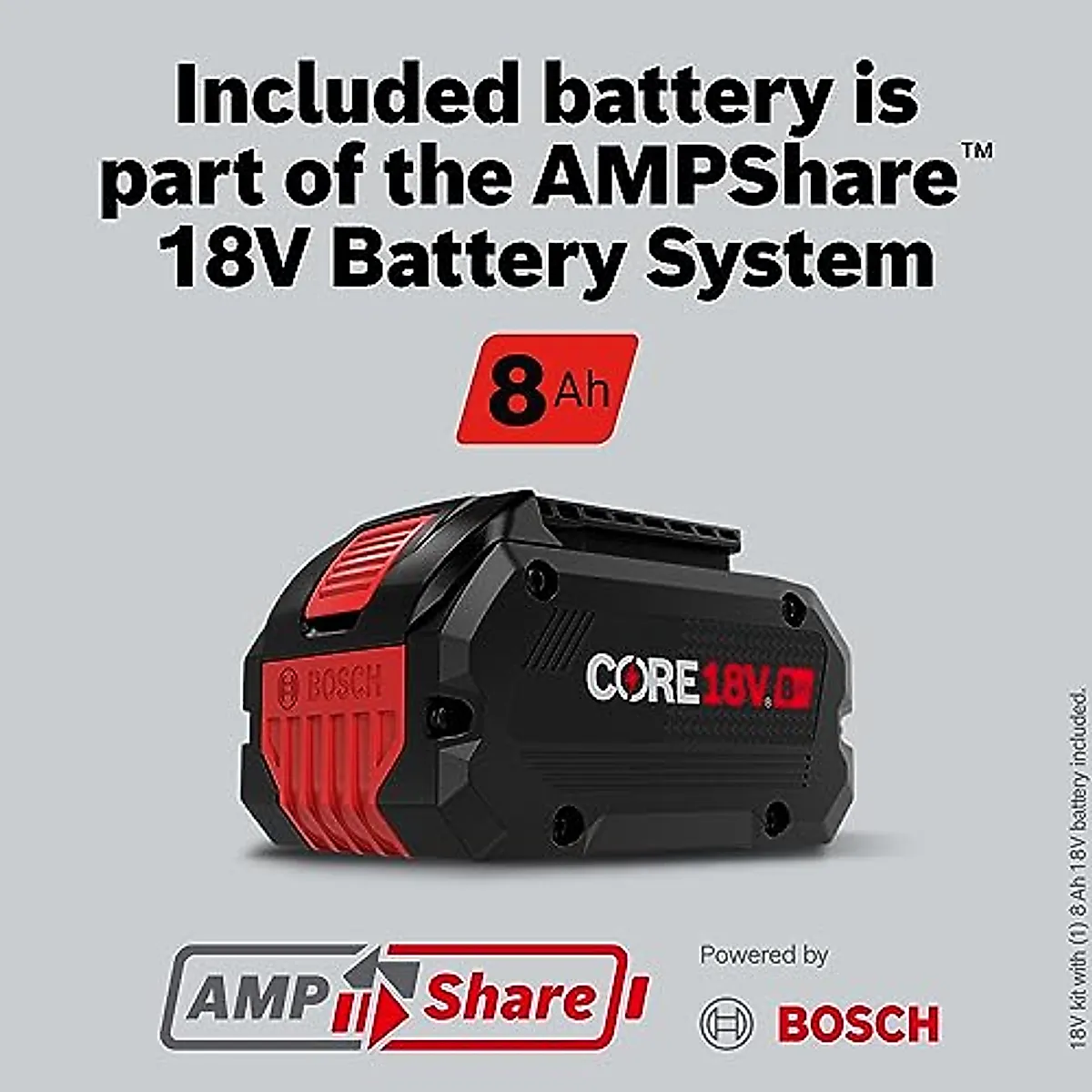 BOSCH GWS18V-13PB14 PROFACTOR™ 18V 5 – 6 In. Angle Grinder with Paddle Switch with (1) CORE18V® 8 Ah High Power Battery