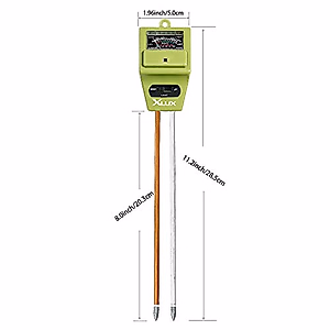 XLUX Soil Tester Meter, 3-in-1 Test Kit for Moisture, Light & pH, for Home and Garden, Lawn, Farm, Plants, Herbs & Gardening Tools, Indoor/Outdoors Plant Care Soil Tester