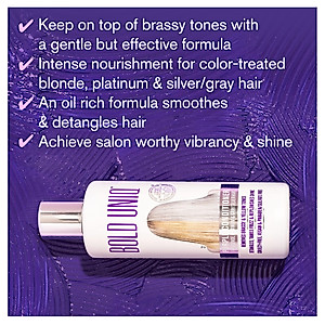 Purple Conditioner for Blonde, Platinum & Gray/Silver Hair. Reduce Brassy Yellow Tones. Toner for Bleached & Highlighted Hair - Moisturises - Cruelty Free, No Parabens or Sulfates - 237 ml