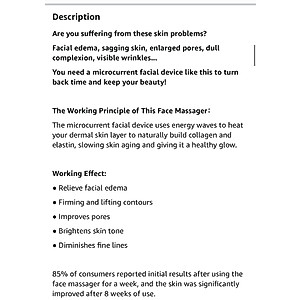 Microcurrent Facial Device-5 Minute face Lift- Microcurrent Facial Toning -Anti-Wrinkle Skin Care Tool for Rejuvenation- Age Spot and Fine Line Reducer face Contour Toner-Microcurrent Toning