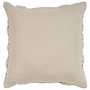 LR Home Eclectic Multicolored Chindi Throw Pillow Area Rug, 20" x 20", Multi