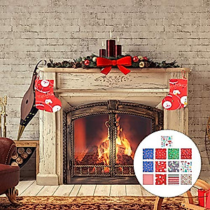 ARTIBETTER Quilted Fabric 13pcs Xmas Patchwork Fabric Christmas Santa Snowman Reindeer Elk Pattern Square Cloth Bundle Holiday Sewing Craft Supplies for Children Kids Fabrics