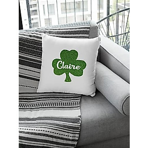 Personalized Name Shamrock Iron On Decal, Shamrock Name, Heat Transfer, Tshirt Decal, Applique, St. Patrick's Day Decal, Iron On Patch, DIY (Green Glitter)