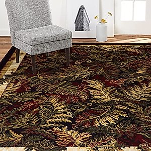 Home Dynamix Optimum Kawan Area Rug 7'8" x10'4" Traditional Area Rug, Black/Burgundy/Ivory