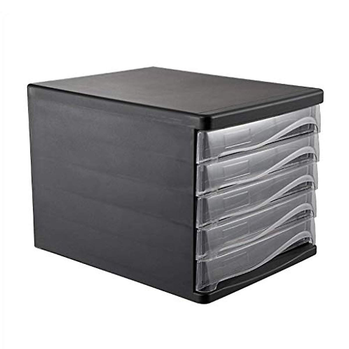 BaRdzo Document Organizer - Half Transparent Vertical File Cabinet 4 Drawer Function Flat Drawer (Color : D)
