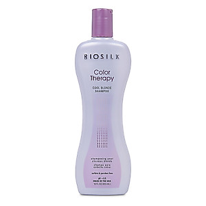 Biosilk Color Therapy Cool Blonde Shampoo, Protects Highlighted & Lightened Hair To Help Balance Brassy Tones, Sulfate, Paraben & Cruelty-Free, 12 Oz