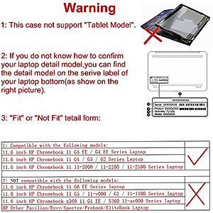 Alapmk Protective Case Cover for 11.6" HP Chromebook 11 G5 EE/G4/G3/G2/G4 EE/11-2000 Series Laptop(Warning:Not fit HP Chromebook 11 G6 EE/G5/G1/11-v000/11-1100 Series),Black
